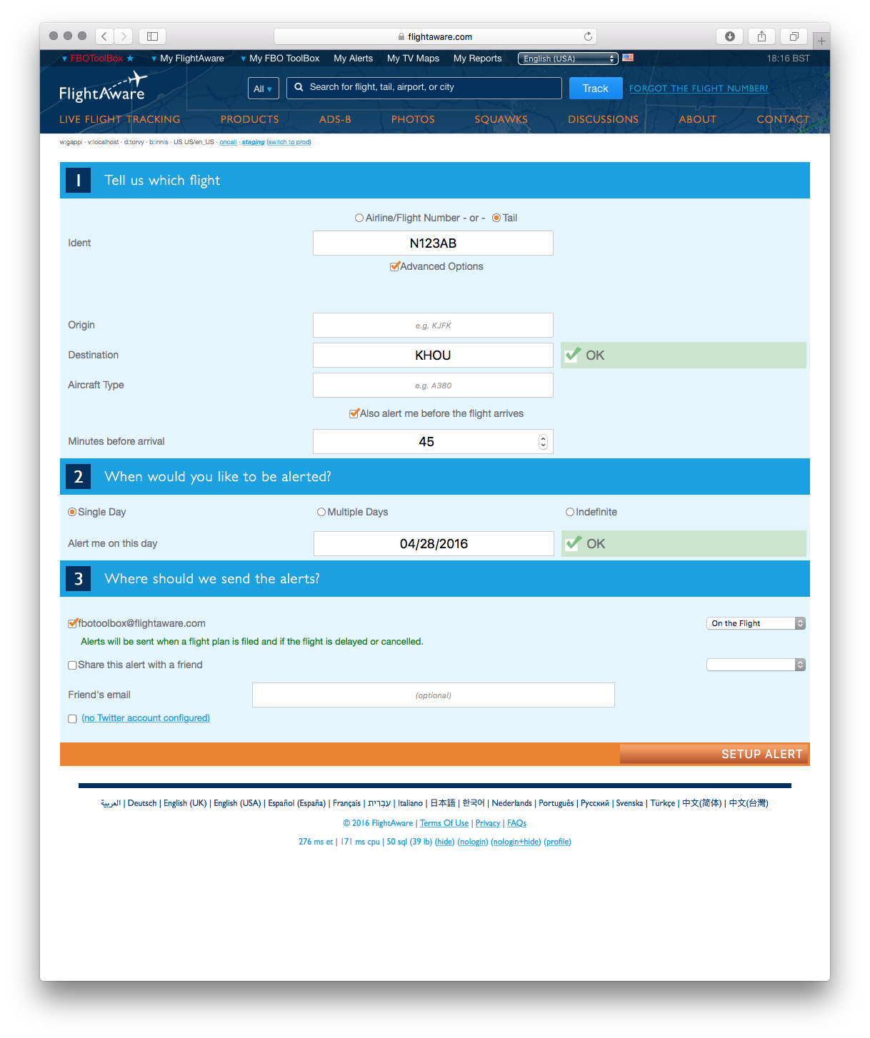 FBO ToolBox FlightAware